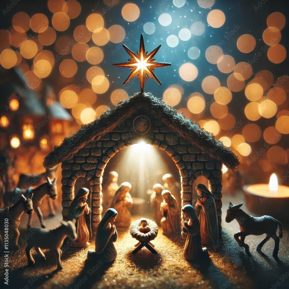 Birth of Jesus Christ - Nativity Scene - Catholic, Jewish Christian ...