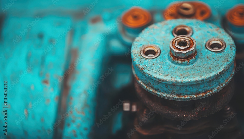 mechanics repair concept. A vintage car engine restoration project with ...