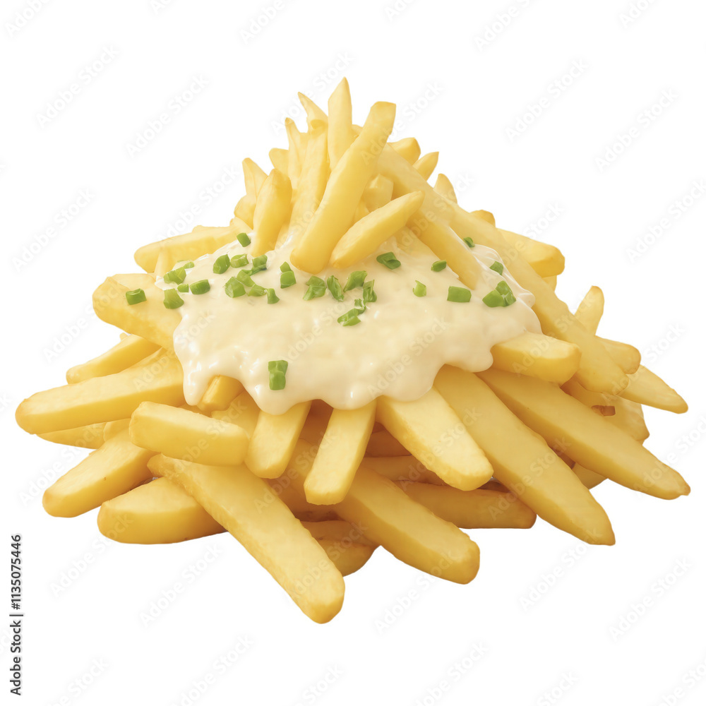 Papas Fritas con Provoleta - Crispy, golden French fries topped with ...