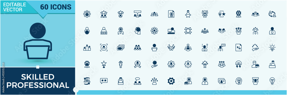 Skilled Professional icon pack. Featuring advice, support, technology ...