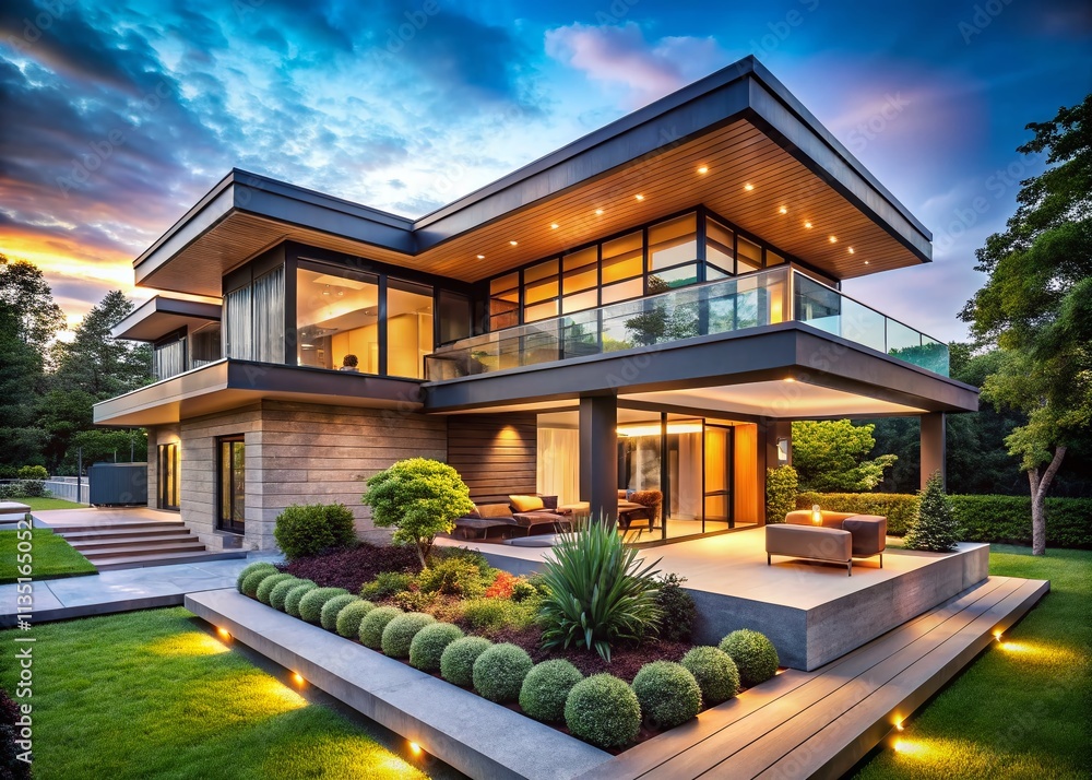 Stunning Architectural Photography of a Luxury Flat Roof House ...