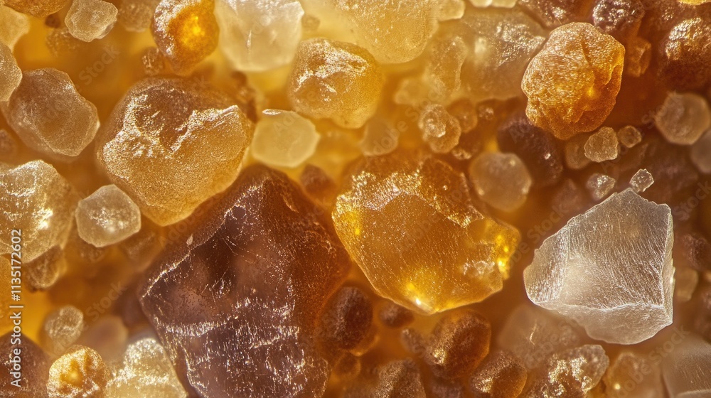 An ultra HD close-up of thousands of grains of sand, each grain highly ...