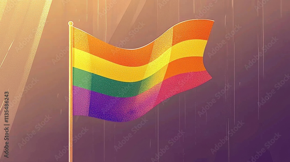Pride flag celebration lgbtq community digital art vibrant colors ...