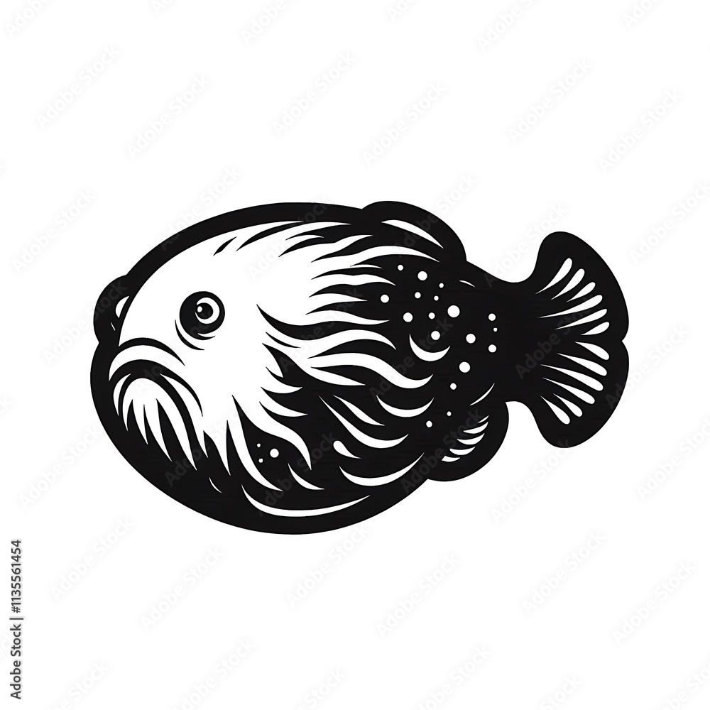 Anglerfish logo vector, Anglerfish vector illustration, Anglerfish ...