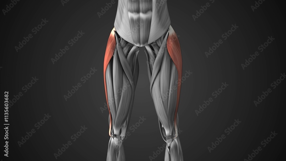 Female Tensor Fasciae Latae Muscle Anatomy Stock Illustration | Adobe Stock