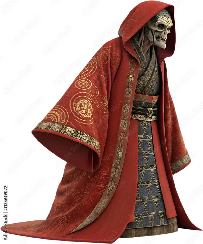 Traditional Japanese Aka Manto ghost clipart with eerie and mysterious ...