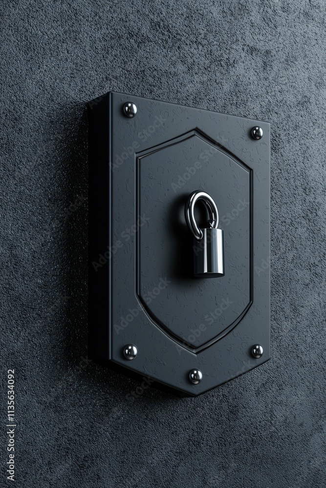 Illustrated safe transaction with locks and shields overlay Stock ...