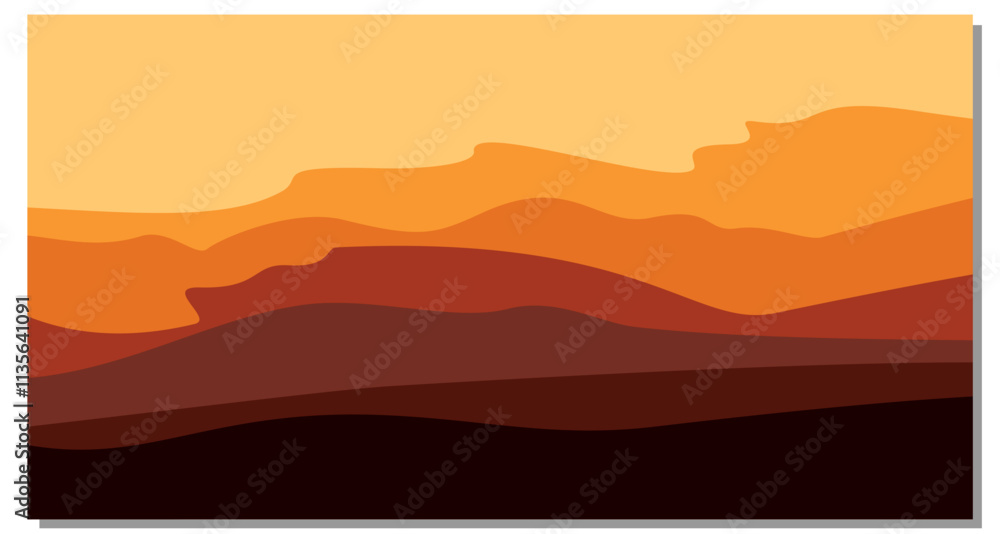 Vector de Stock Sand, dunes, beach, desert abstract template logo ...