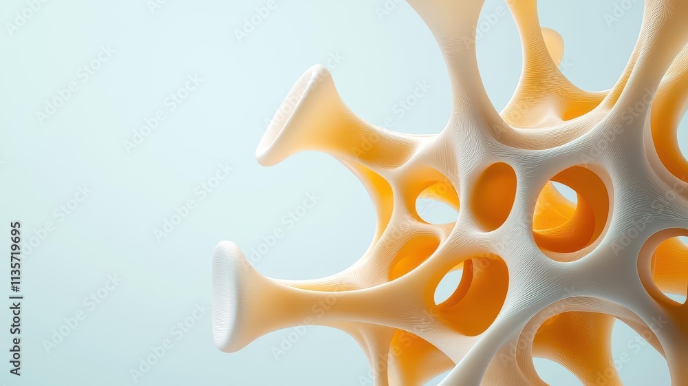 Micro view of 3D printing filaments forming the cellular structure of a ...