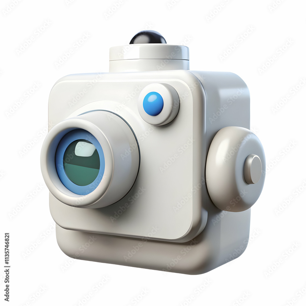 Plain white background with smart industrial camera concept as Smart ...