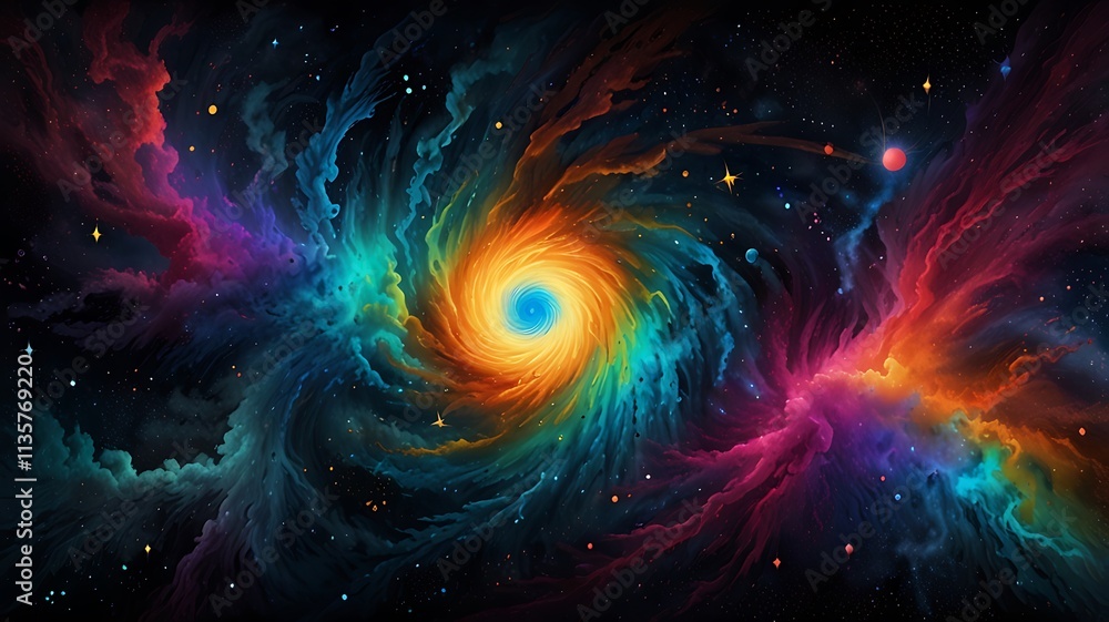 Surreal antimatter-inspired composition with glowing, high-contrast ...