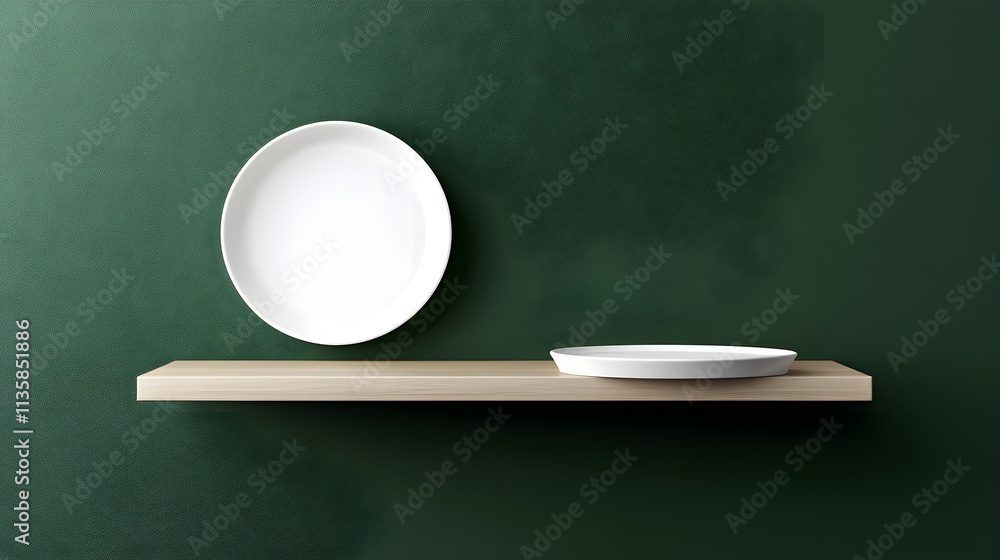 Plate arrangement display modern kitchen photography minimalist setting ...