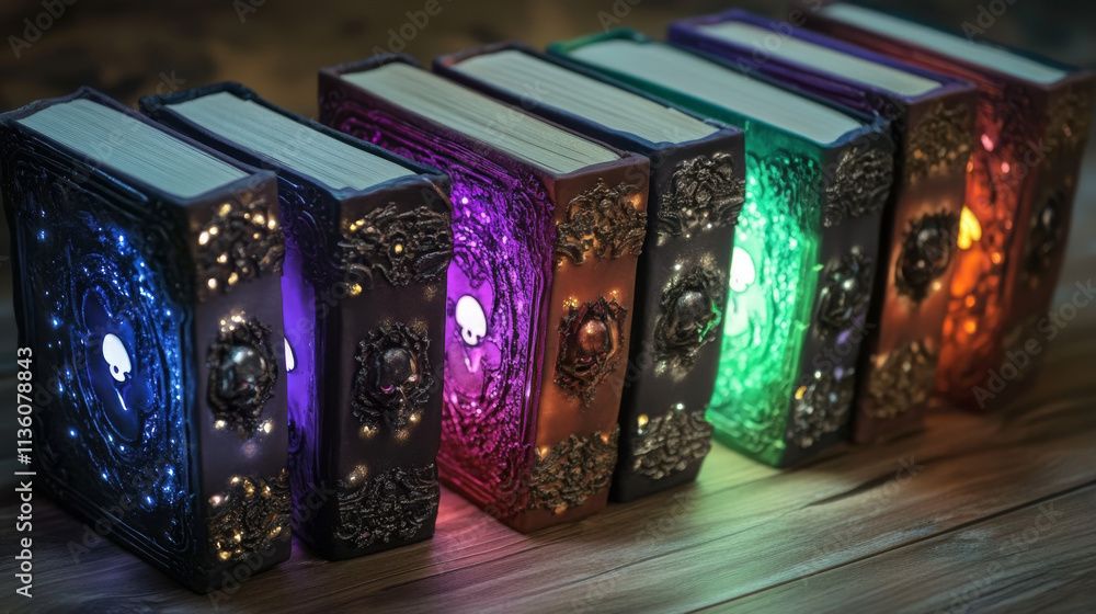 Open and closed magic spell books collection. Cartoon vector ...