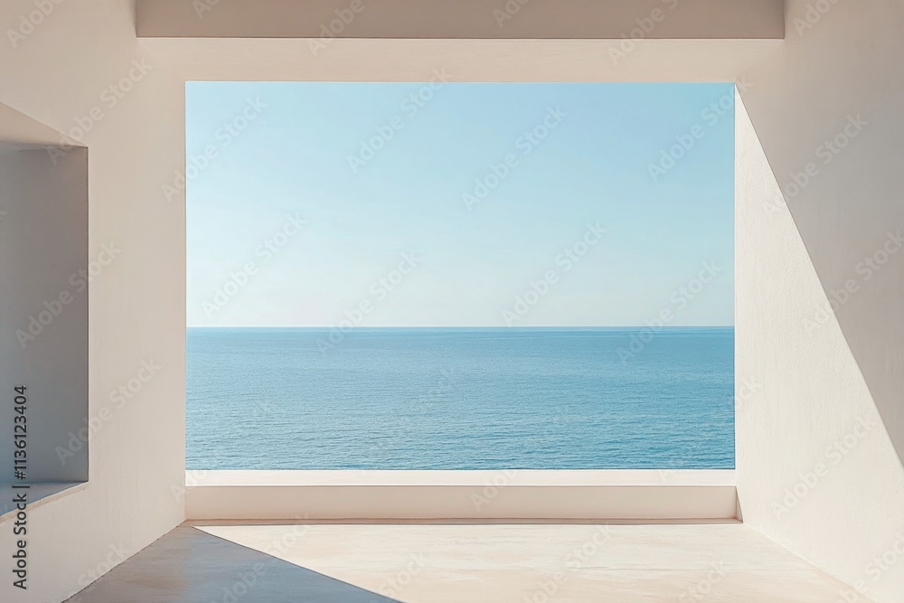 Summer light interior design coastal beach view minimalist aesthetic ...