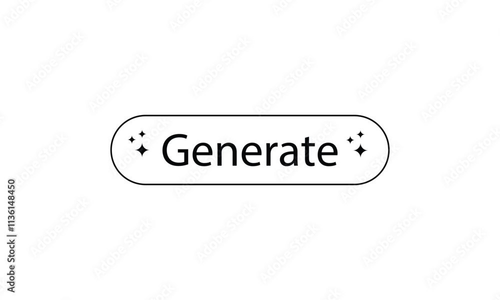 Vector de Stock generate button for ai service. command prompt to generative ai icon with star ...