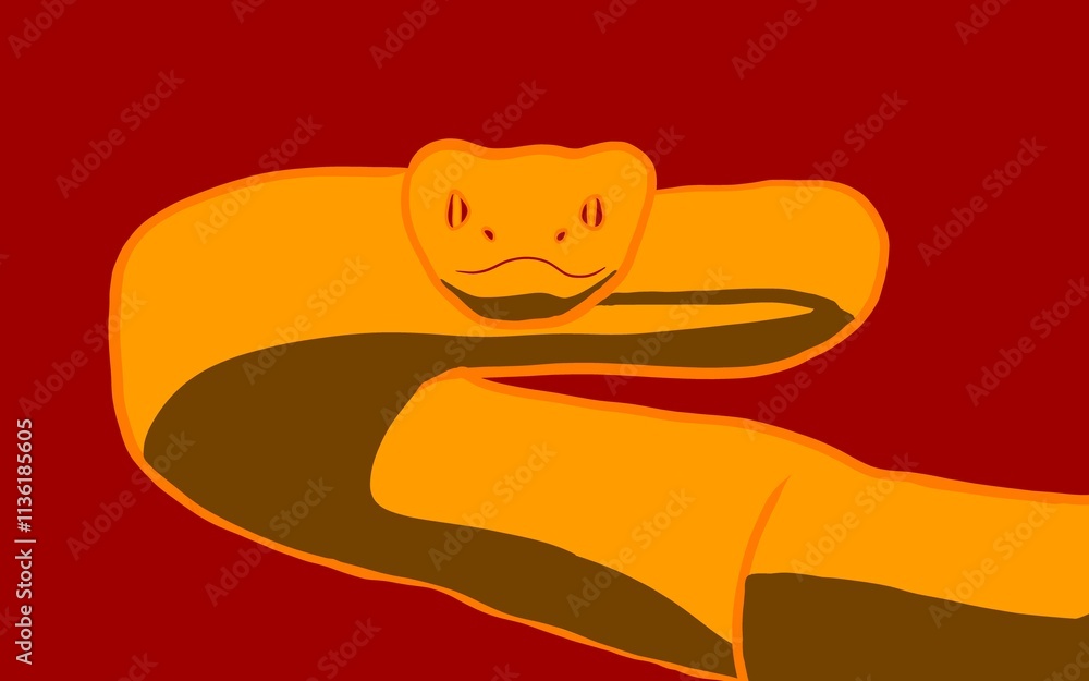 Snake of 2025, Year of the Snake, Chinese Zodiac Art, Lunar New Year ...