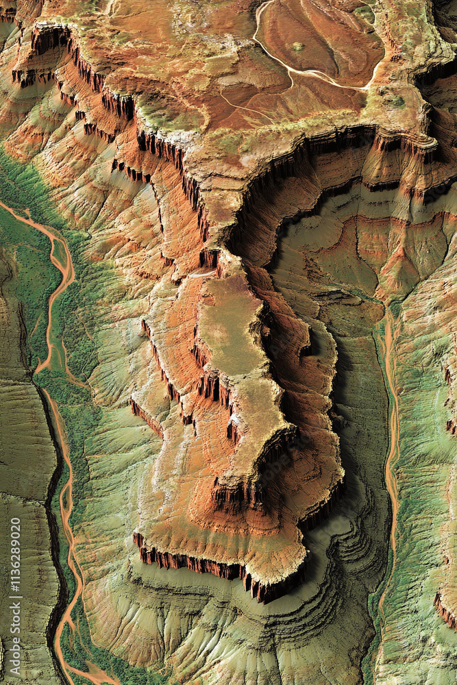 Technical LiDAR GIS visualization of a national park showing elevation ...