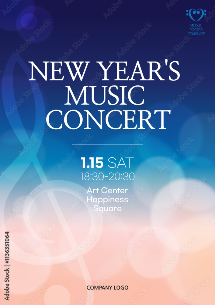 Blue-lit music poster background image Stock Vector | Adobe Stock