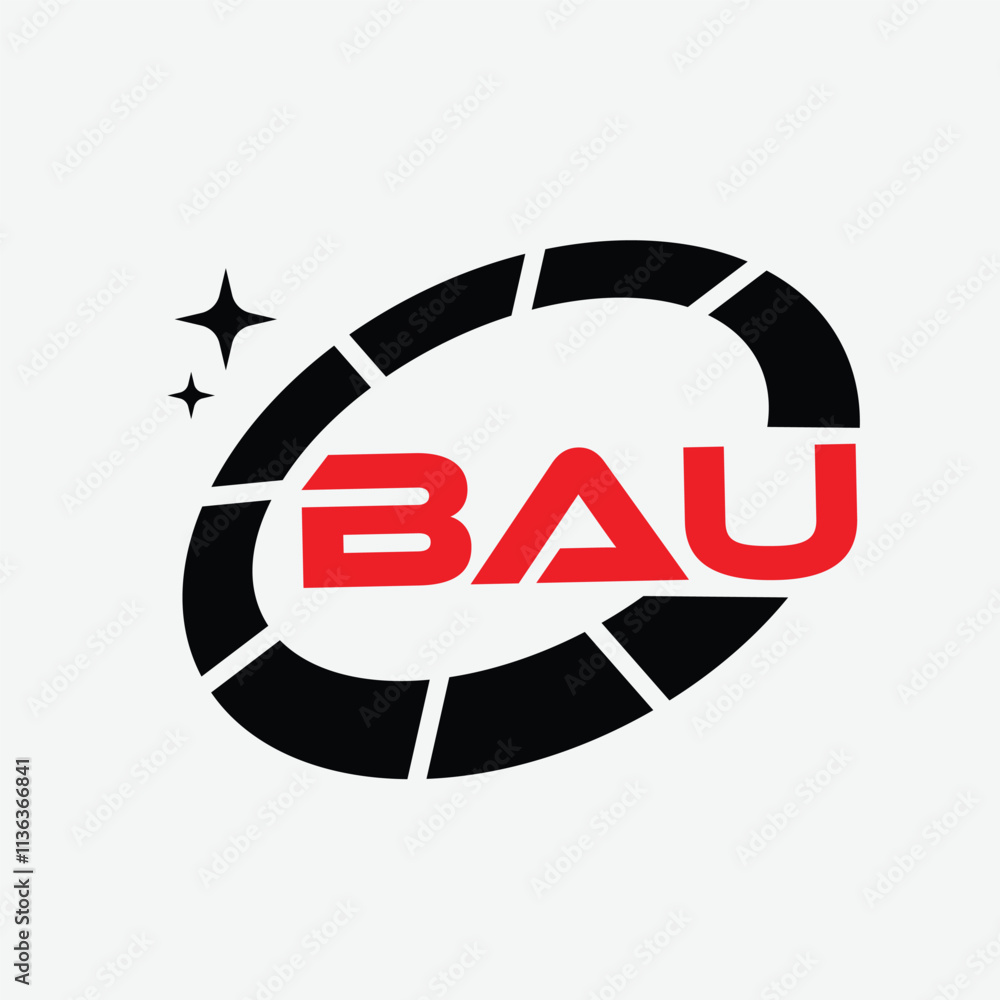 BAU Creative Circular Logo Design in Red and Black for Corporate ...