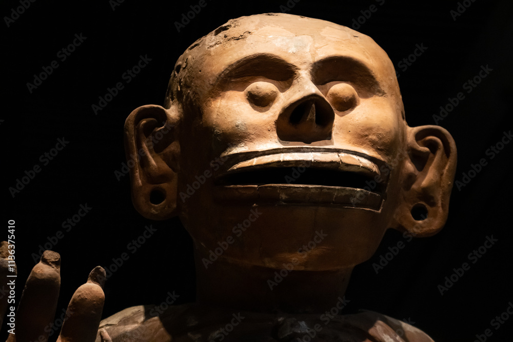 Mexico City, Mexico November 12, 2024: Ceramic sculpture representing ...