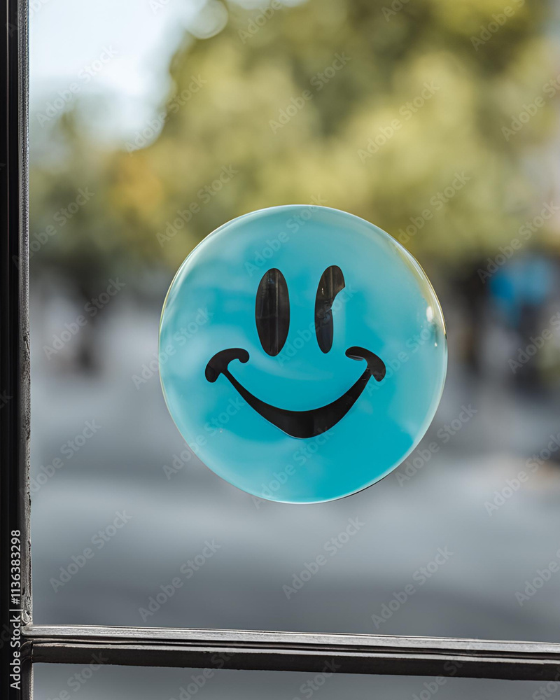 Smiley positivity emoji, pastel blue emoji, cheerful emoji, happy face ...