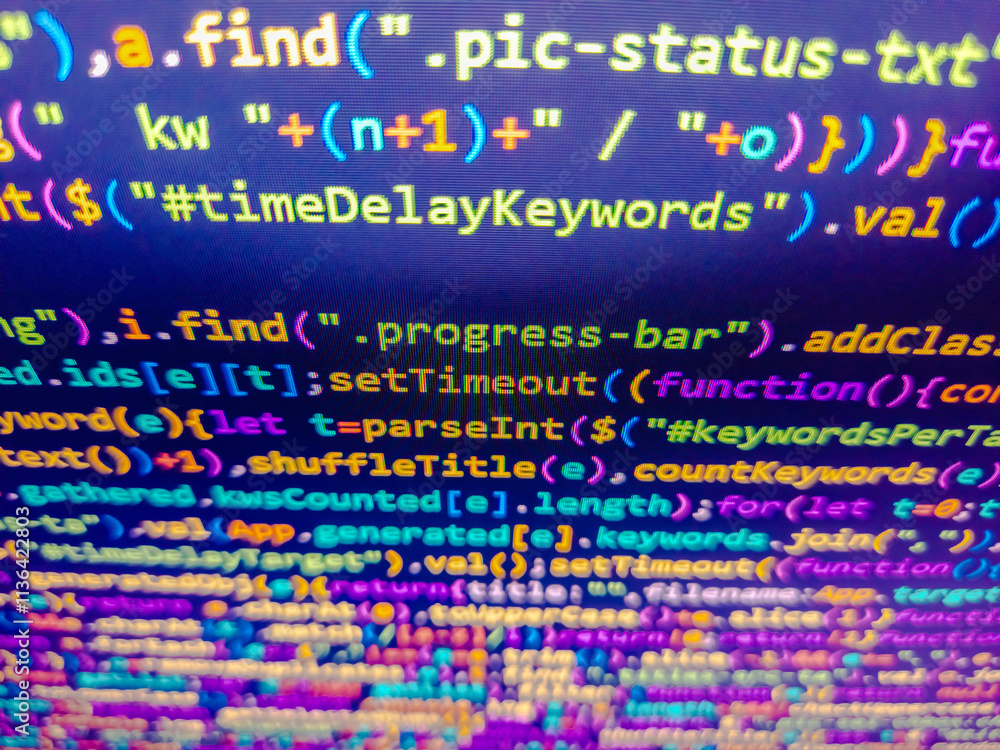 Special Characters Screen With Software Developer Code Coding Script
