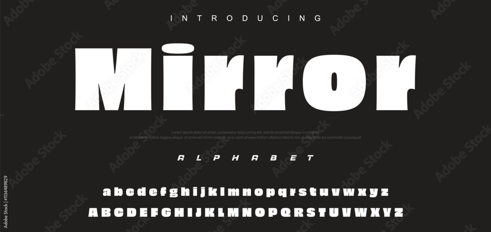 Modern Bold Font. Sans Serif Font. Regular Uppercase Lowercase ...