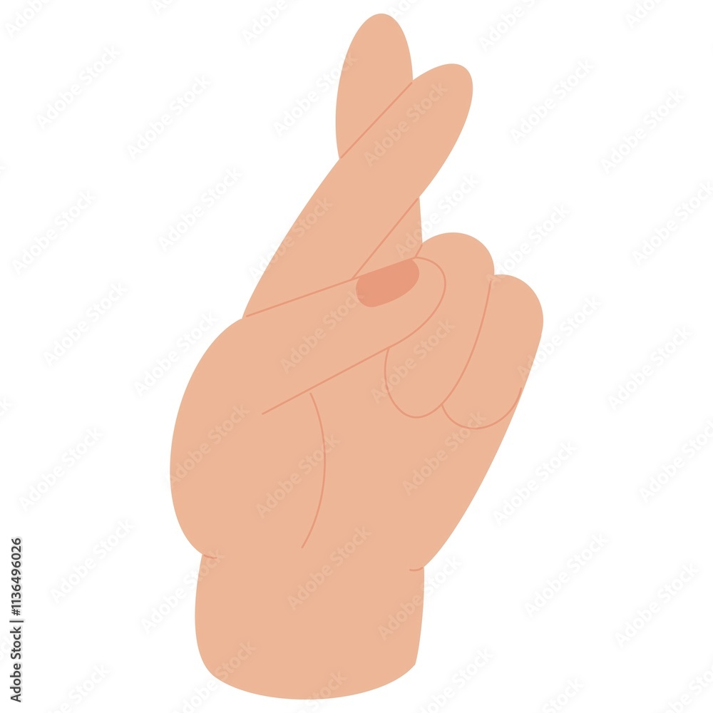 Hand gesture of lie, false promises, swindle. Crossed black fingers ...