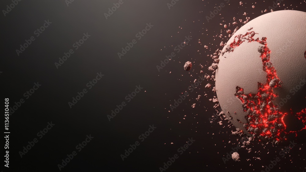 A digital map of Earth showing multiple asteroid strike zones, with red ...