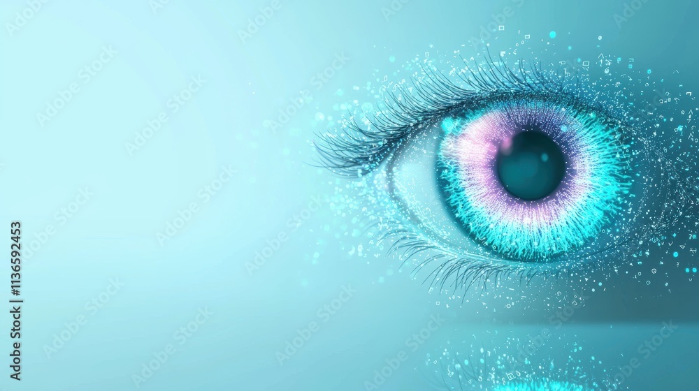 Eye Tracking Technology Computer screen displaying eye tracking data ...