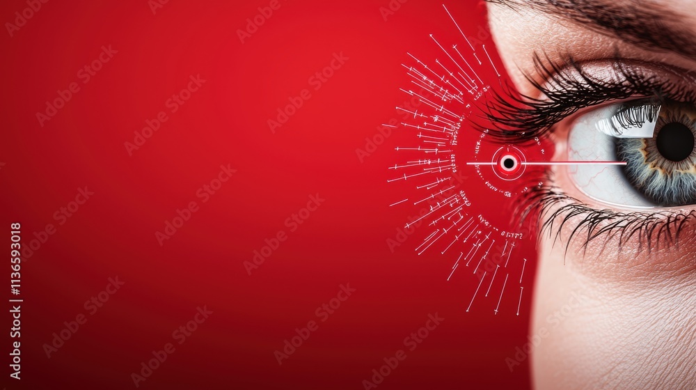 eye Surveillance and Security Abstract representation of an eye with a ...