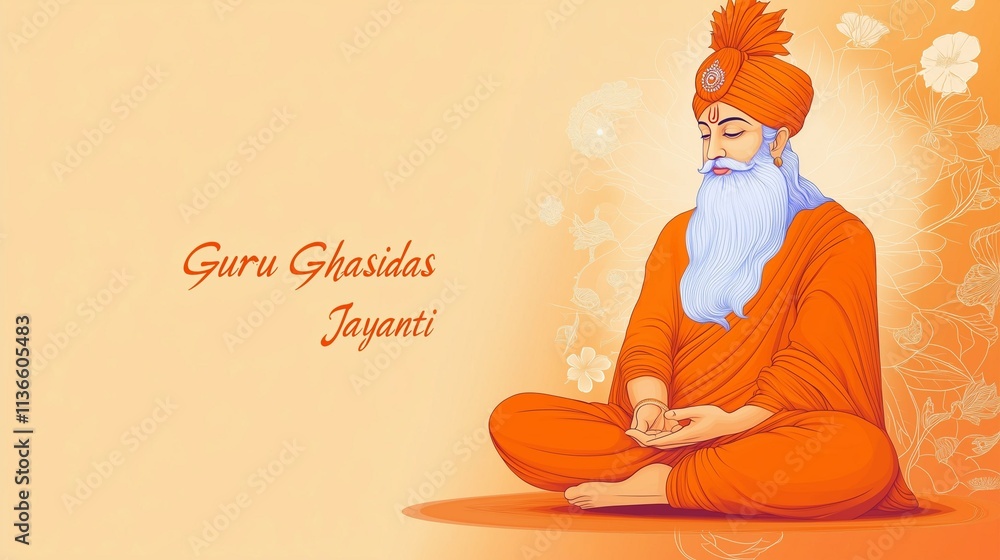 Banner for Guru Ghasidas Jayanti Celebrations. Copy space, free space ...