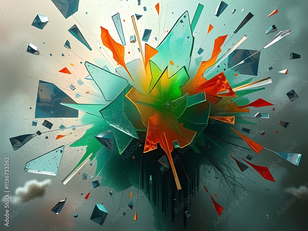 An abstract surreal artwork depicting a mind overwhelmed by Generalized ...