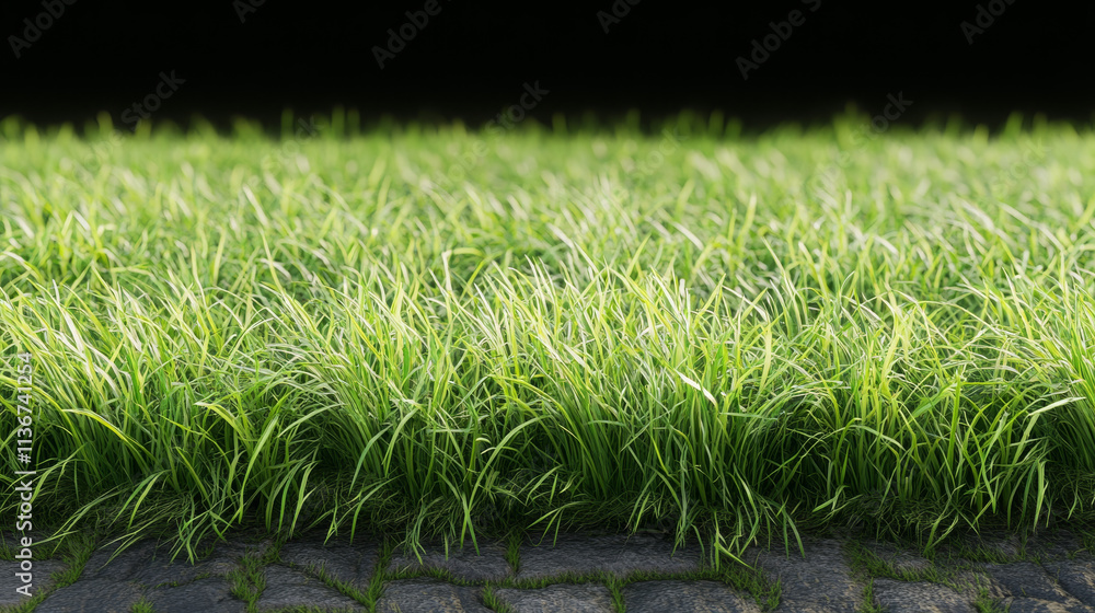 Seamless grass, realistic green lawn horizontal pattern isolated on ...