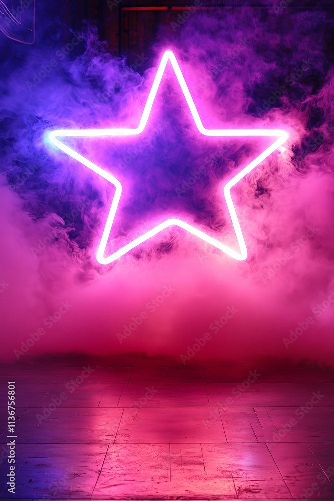 Neon Light Backdrop Sport Digital Backdrop Fog Light Background ...