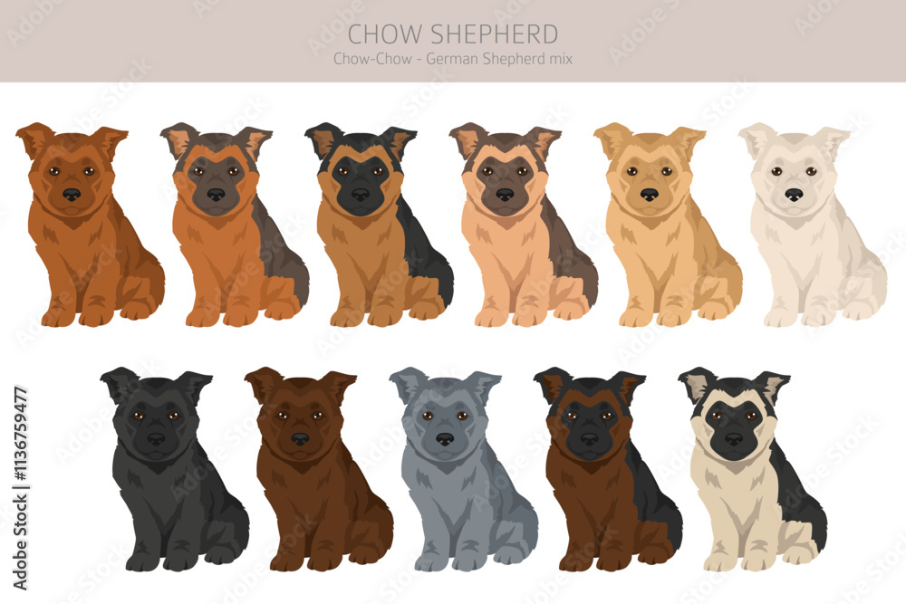 Chow Shepherd mix clipart. Chow chow German Shepherd mix. Different ...