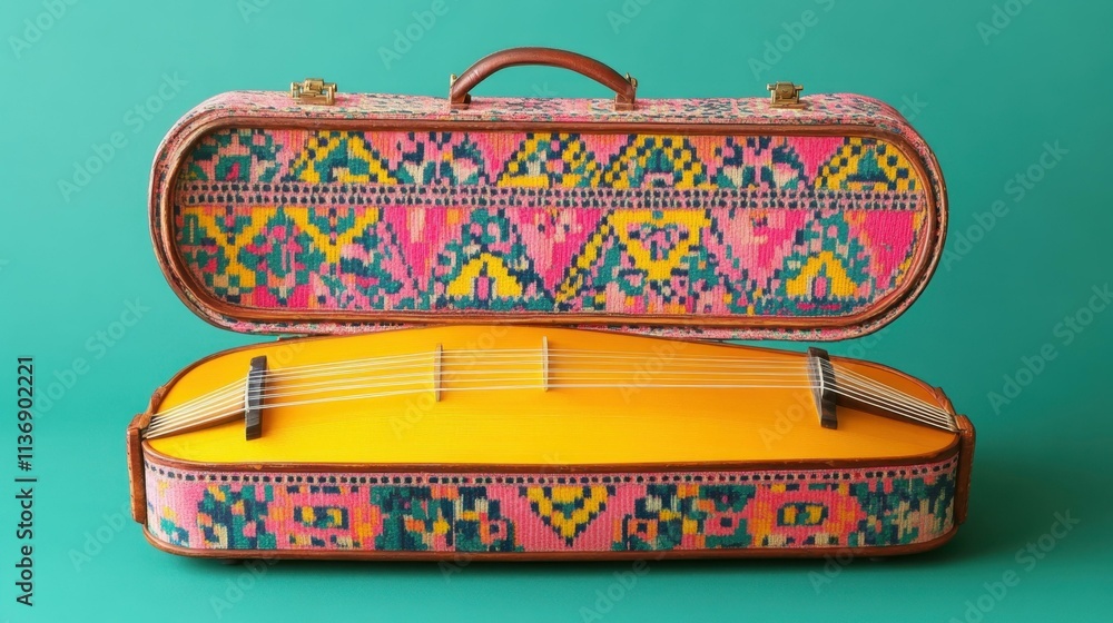 Traditional Cultural Instruments Russian balalaika with a triangular ...