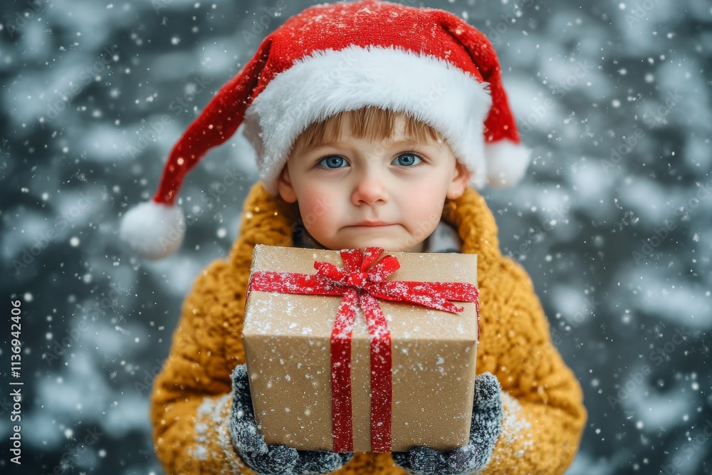 Noel marketing idea pic for flyer and digital use. Child boy upset in a ...