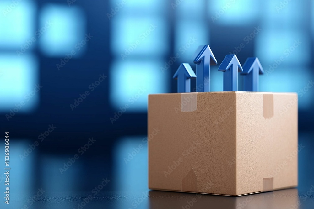 Dynamic export performance metrics represented by upward arrows and ...