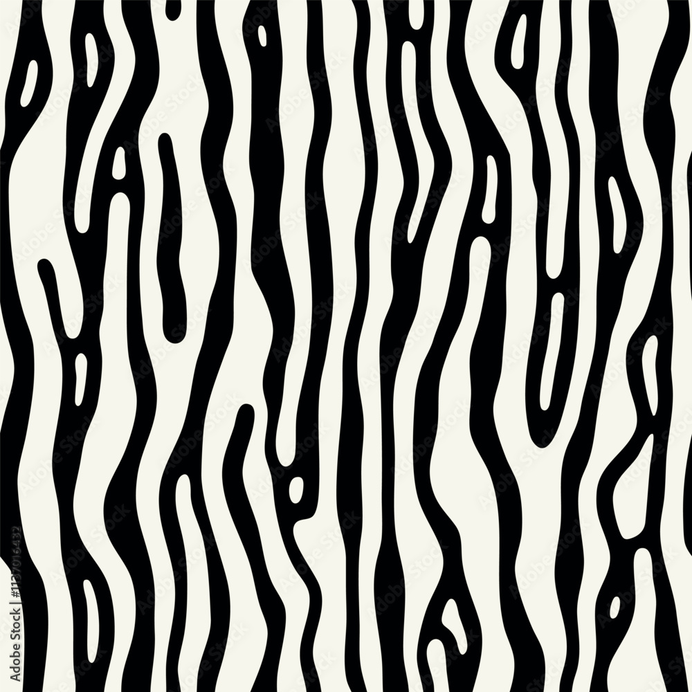 Vector seamless pattern. Modern stylish texture with smooth natural ...