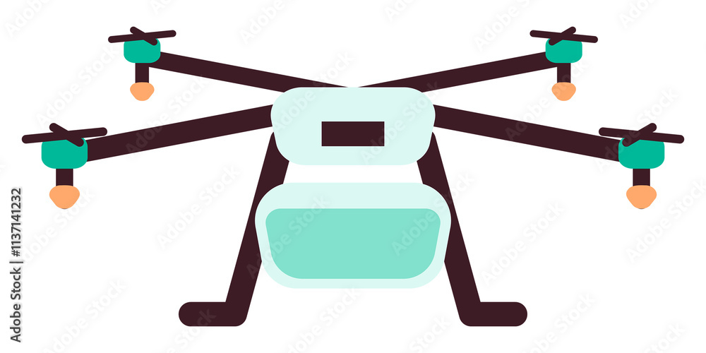 Cartoon drone png agriculture icon transparent background Stock ...
