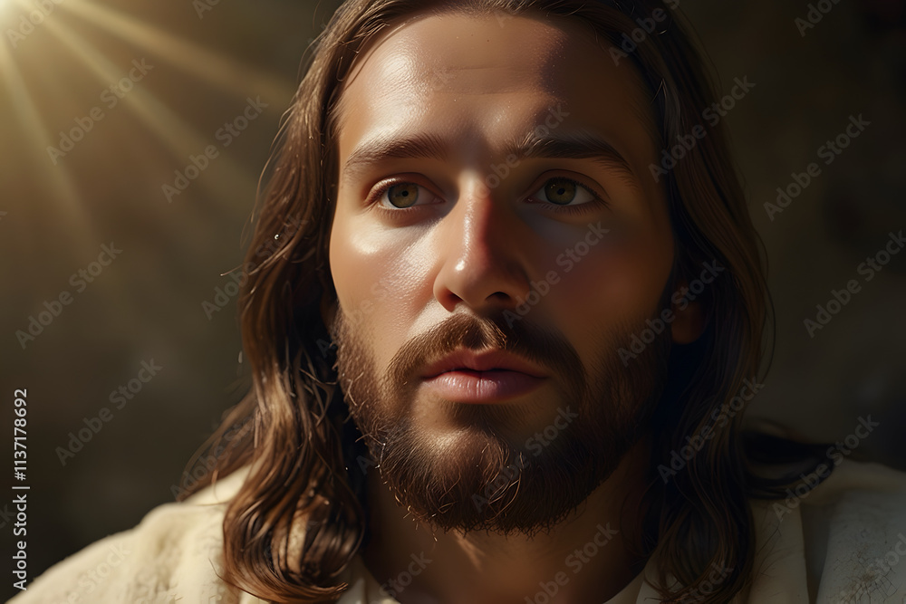 4k resolution hyper realistic high detail image of Jesus Christ Stock ...