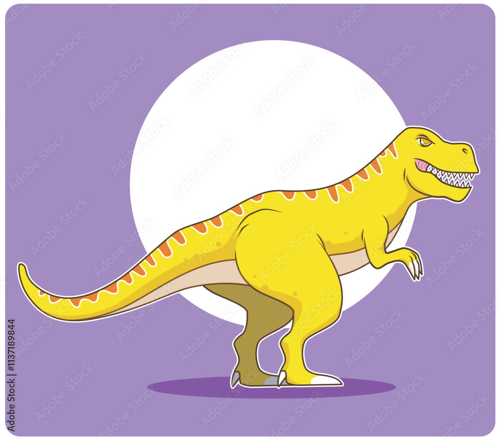dinosaur t rex tyrannosaurus. vector illustration isolated cartoon ...