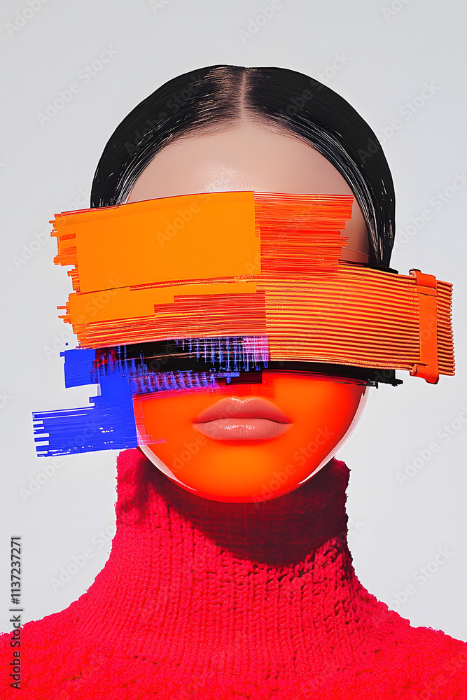 Ilustración de Stock Impressive anthropomorphic creature that blurs the ...