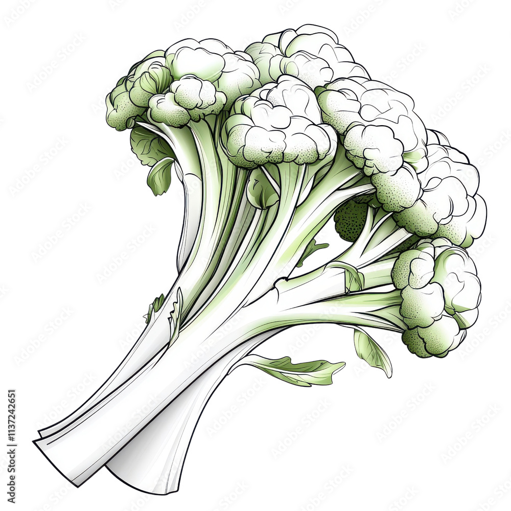 Continuous line art drawing of broccoli, isolated on a white background ...