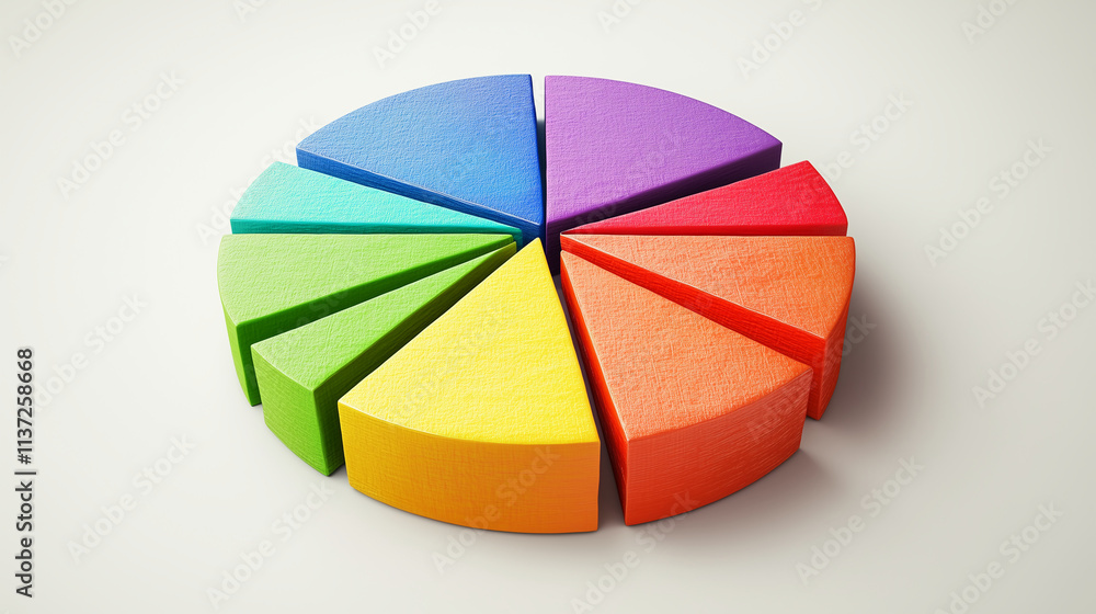 pie chart visually divided into segments labeled with different ...