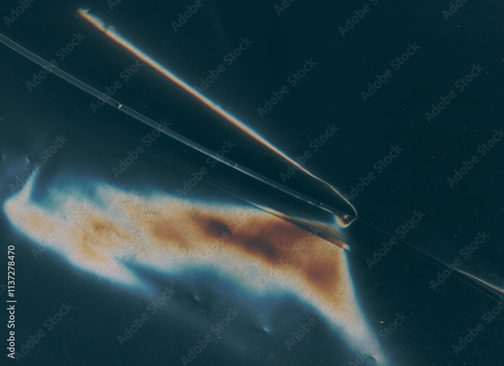 Old film overlay. Color burn. Dust scratches texture. White orange blue ...