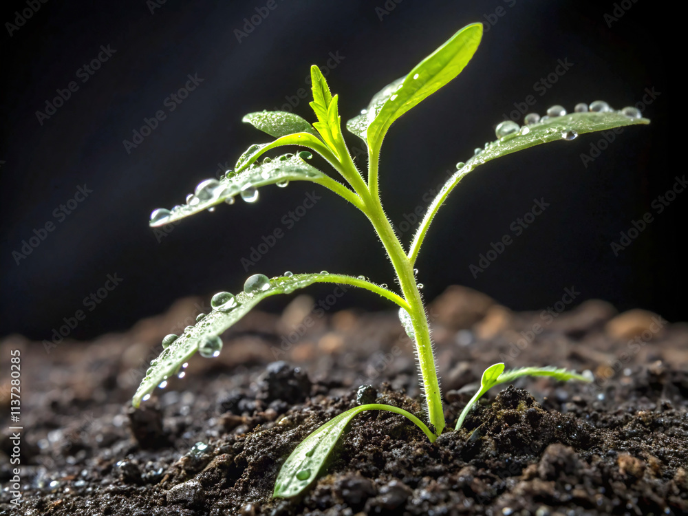 concept. plant, growth, leaf, nature, soil, sprout, seedling ...