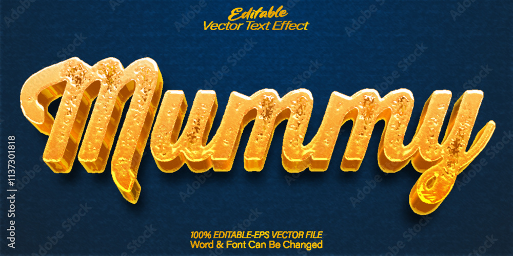 Mummy Vector Text Effect Editable Alphabet Acient Culture Antique ...