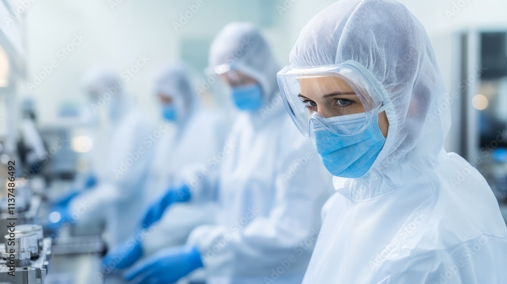 Laboratory safety protocols in action pharmaceutical facility image ...